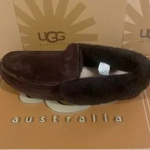 UGG | Shoes | New Mens Ugg Grantt Stout Brown Moccasin Loafer Sheepskin ...